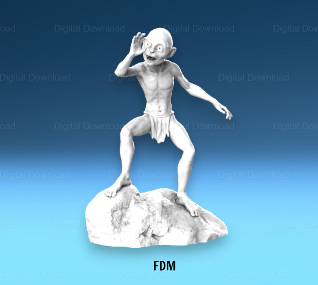 Lord of the Rings Gollum STL Files, Gollum 3D Model, Smeagol Miniature1 ...