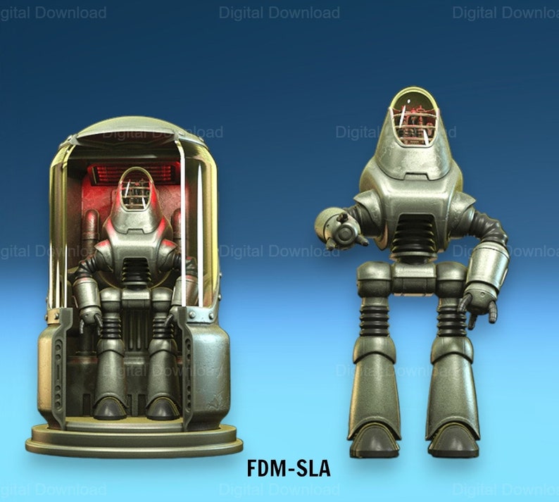 Fallout Protectron STL Files, Protectron 3D Model, Protectron ...