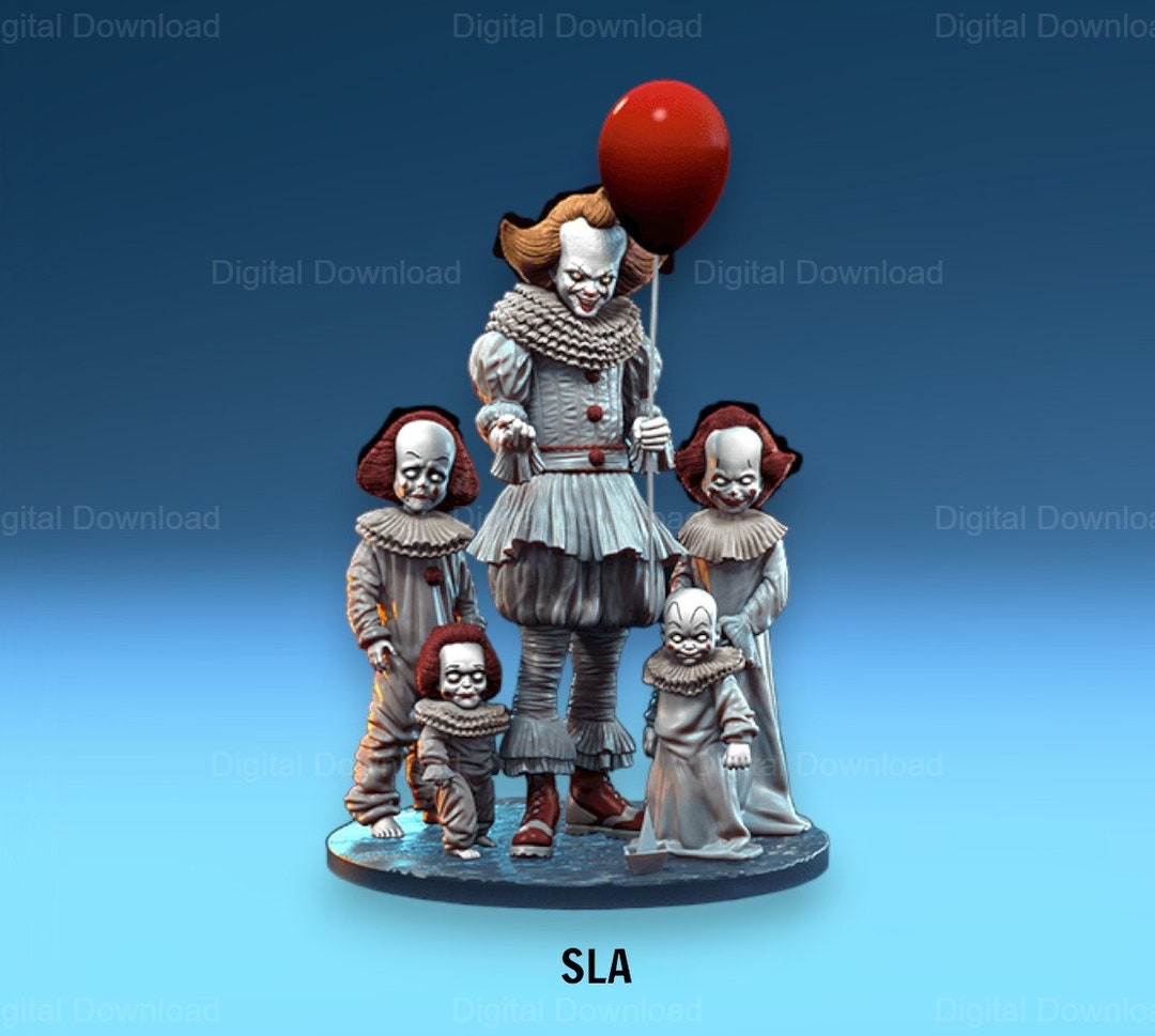 Pennywise Family STL Files, Pennywise 3D Model, Pennywise Miniature1 - Etsy