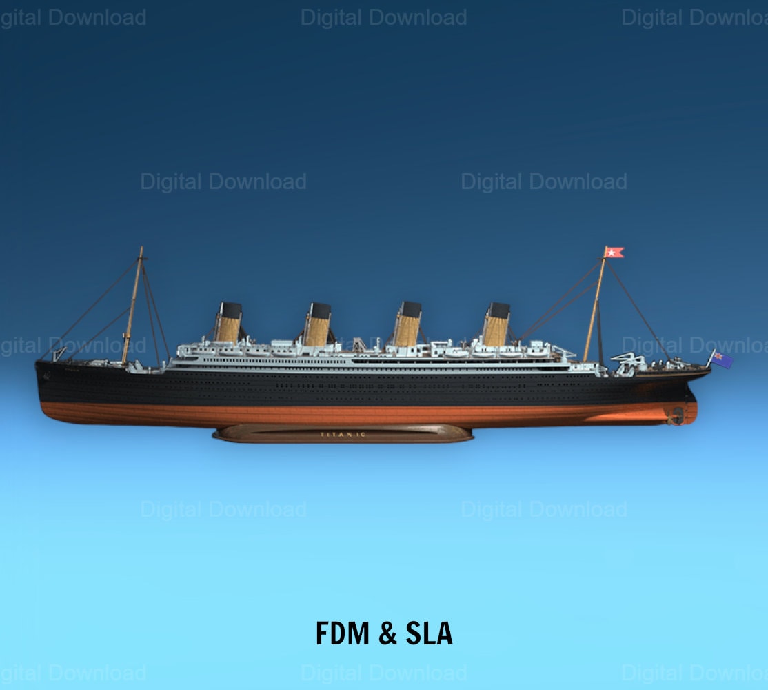 Titanic STL Files, Titanic 3D Model, Titanic Miniature1 - Etsy