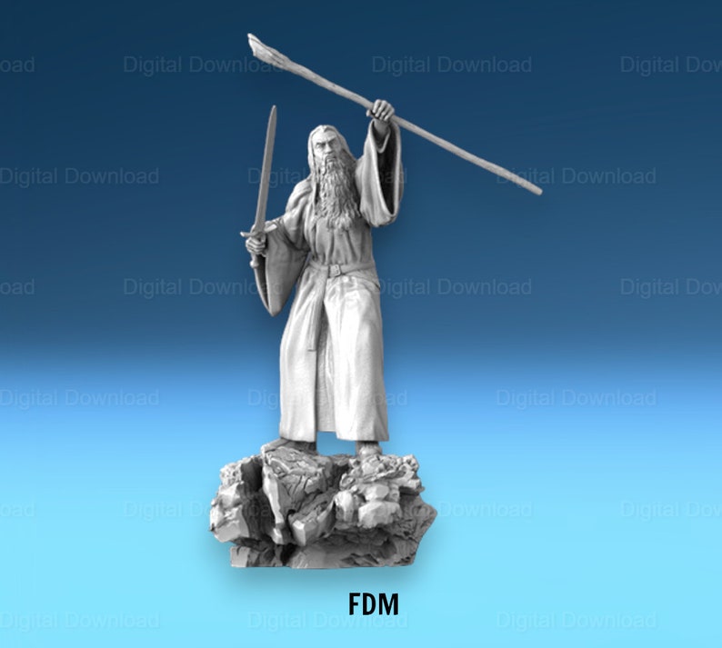 Lord of the Rings Gandalf STL Files, Gandalf 3D Model, Gandalf ...