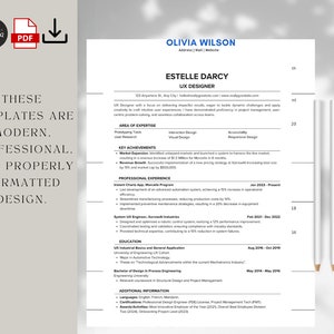 Blue Professional Resume Template, Minimalist CV Design, Job ...