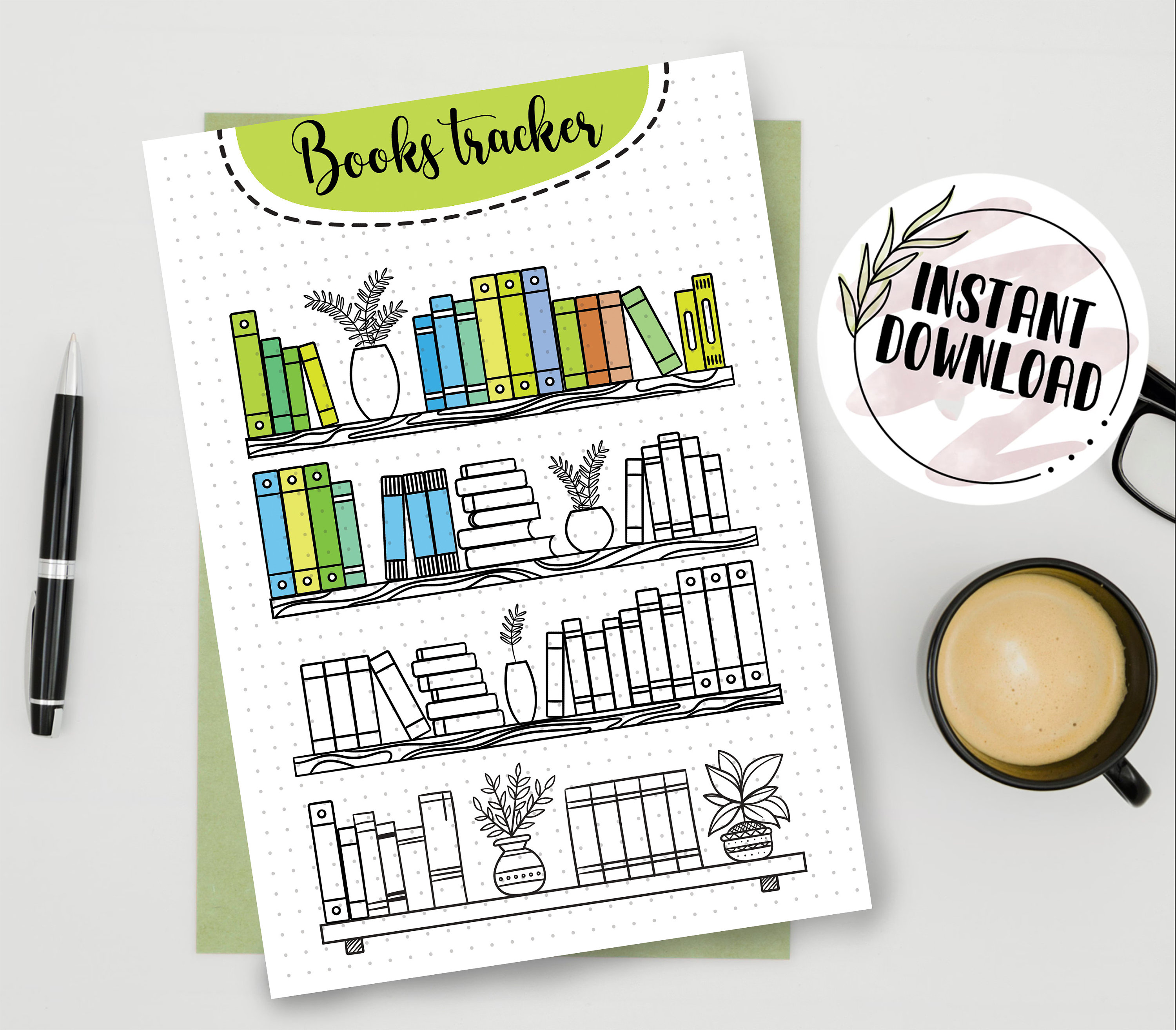 Books Tracker - Printable A4 & A5 - Digital Tracker - Etsy