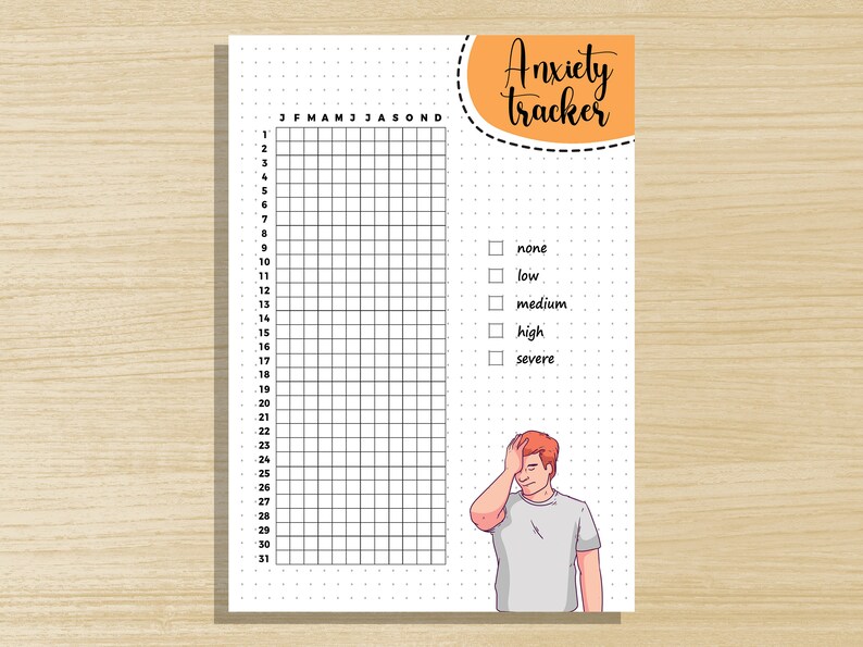 Anxiety Tracker - Printable A4 & A5 - Digital Tracker - Etsy