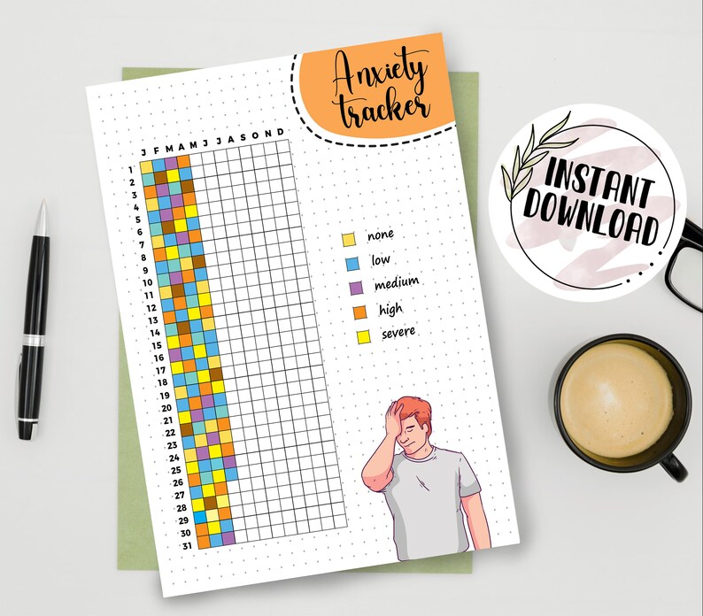 Anxiety Tracker - Printable A4 & A5 - Digital Tracker - Etsy