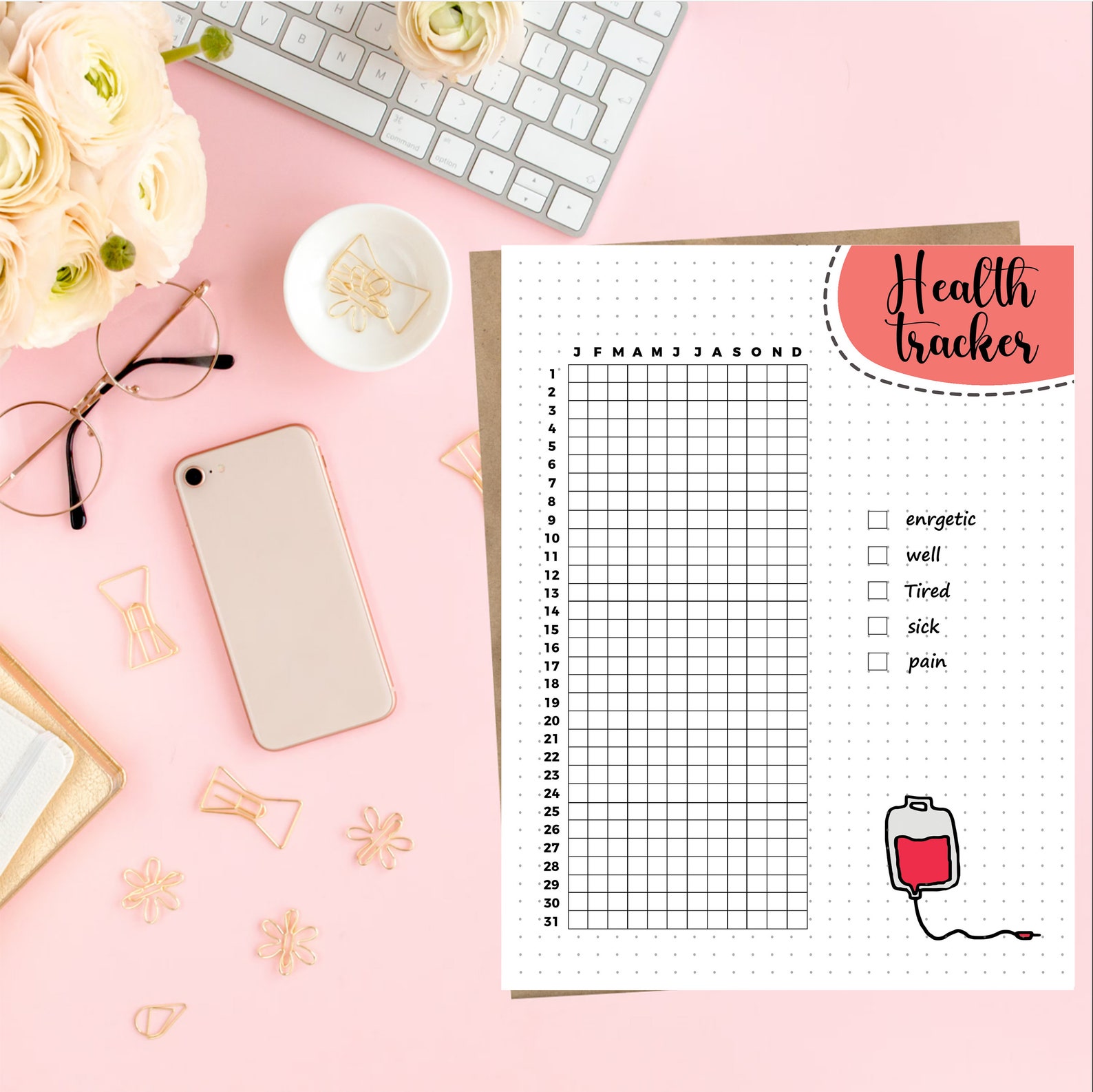 Health Tracker - Printable A4 & A5 - Digital Tracker - Etsy