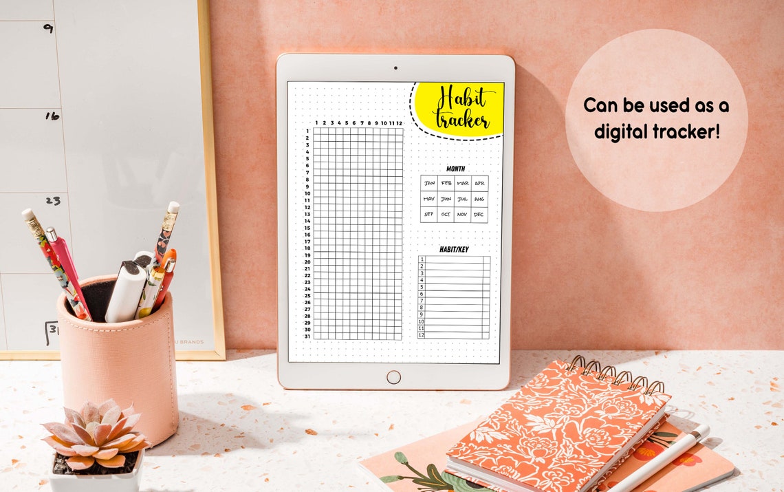 Habit Tracker - Printable A4 & A5 - Digital Tracker - Etsy