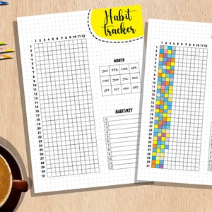 Habit Tracker - Printable A4 & A5 - Digital Tracker - Etsy