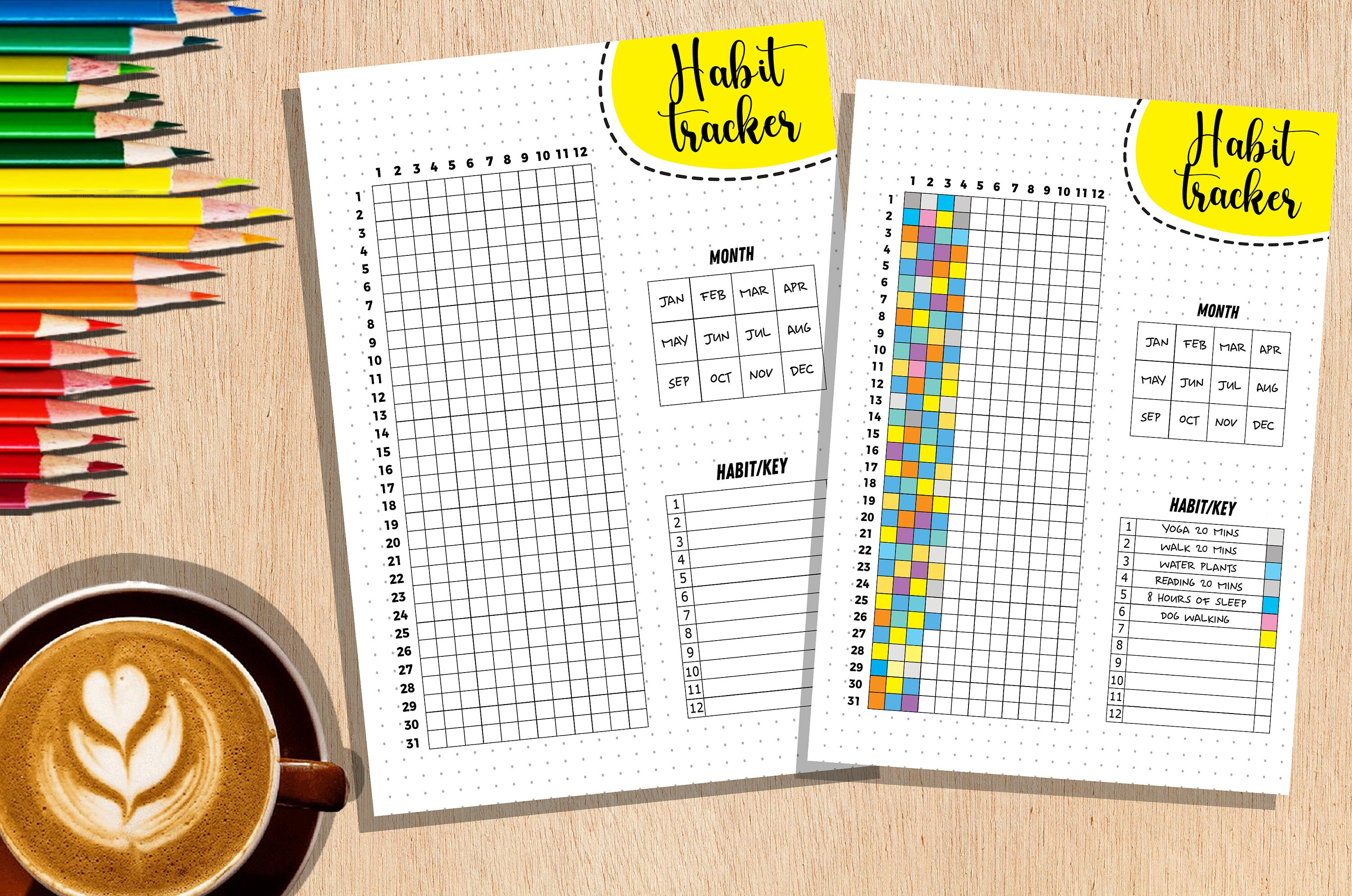 Habit Tracker - Printable A4 & A5 - Digital Tracker - Etsy