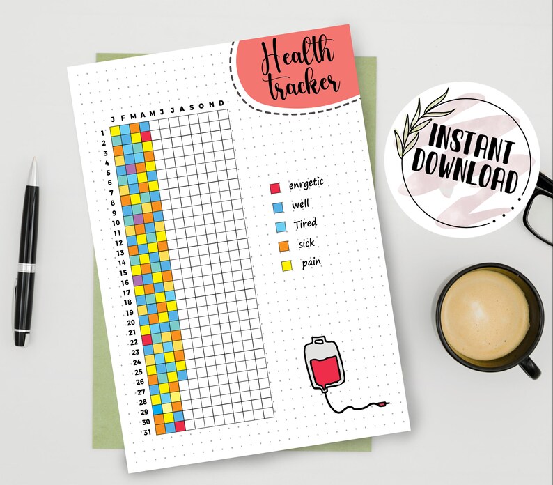 Health Tracker - Printable A4 & A5 - Digital Tracker - Etsy