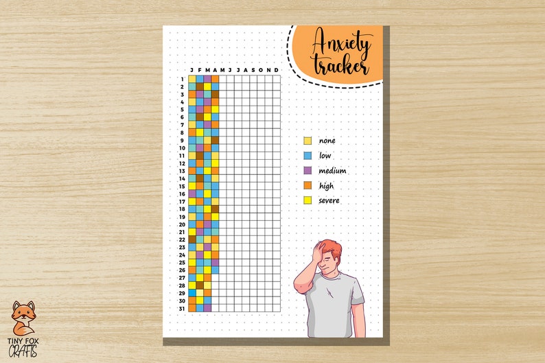 Anxiety Tracker - Printable A4 & A5 - Digital Tracker - Etsy