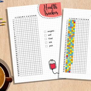 Health Tracker - Printable A4 & A5 - Digital Tracker - Etsy
