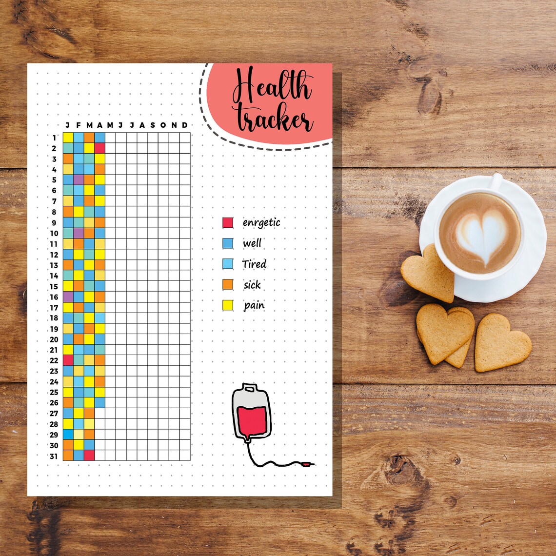 Health Tracker - Printable A4 & A5 - Digital Tracker - Etsy