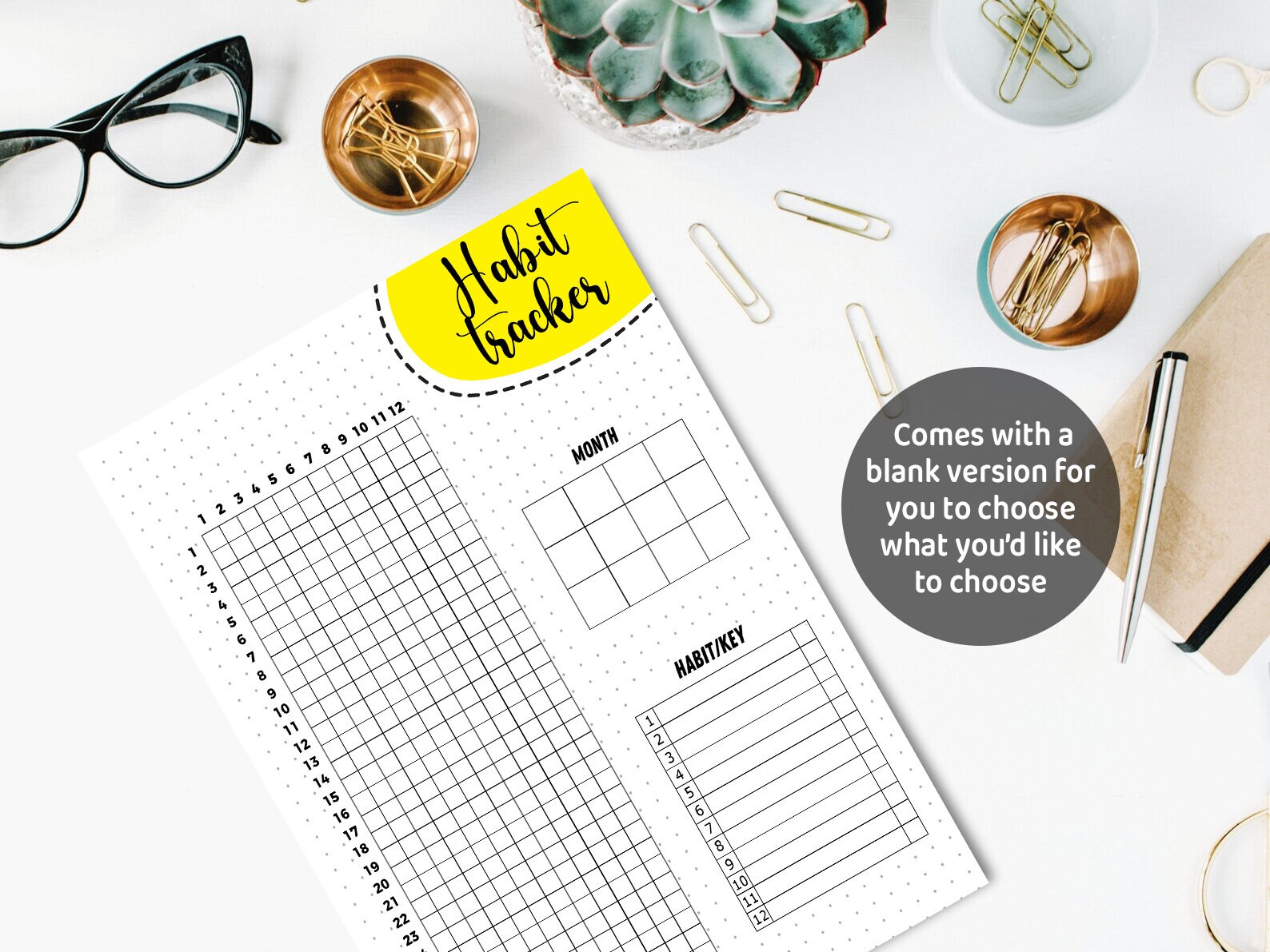 Habit Tracker Printable A4 & A5 Digital Tracker - Etsy