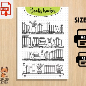 Books Tracker - Printable A4 & A5 - Digital Tracker - Etsy