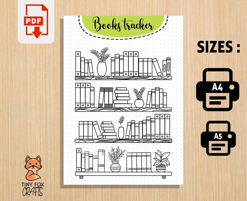 Books Tracker - Printable A4 & A5 - Digital Tracker - Etsy