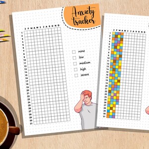 Anxiety Tracker - Printable A4 & A5 - Digital Tracker - Etsy