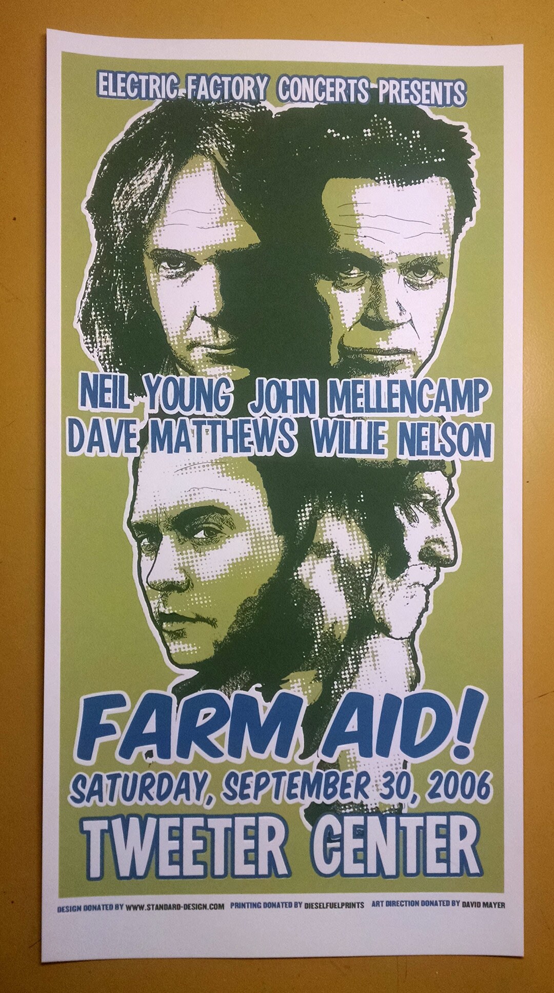 Farm Aid 2006 Screenprint Poster Willie Nelson Neil Young - Etsy