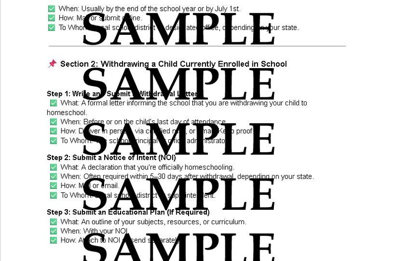 Start Homeschooling Step-by-step Guide | PDF & DOCX Printable ...
