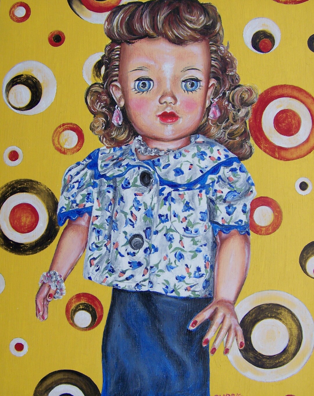 Patsy With Yellow Background - Etsy