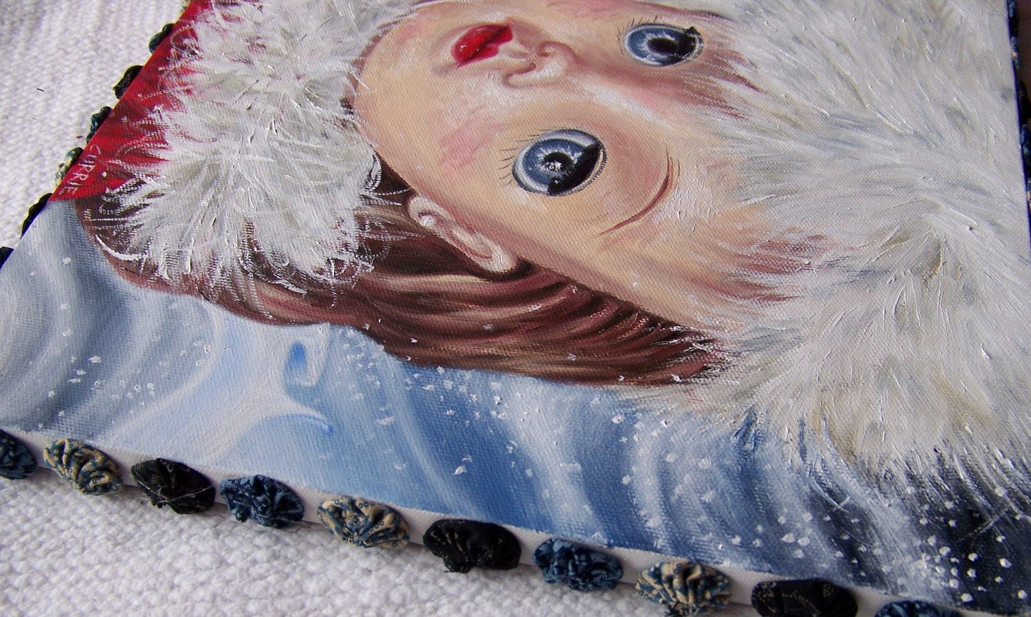 Snowbunny Oil Painting - Etsy Ireland