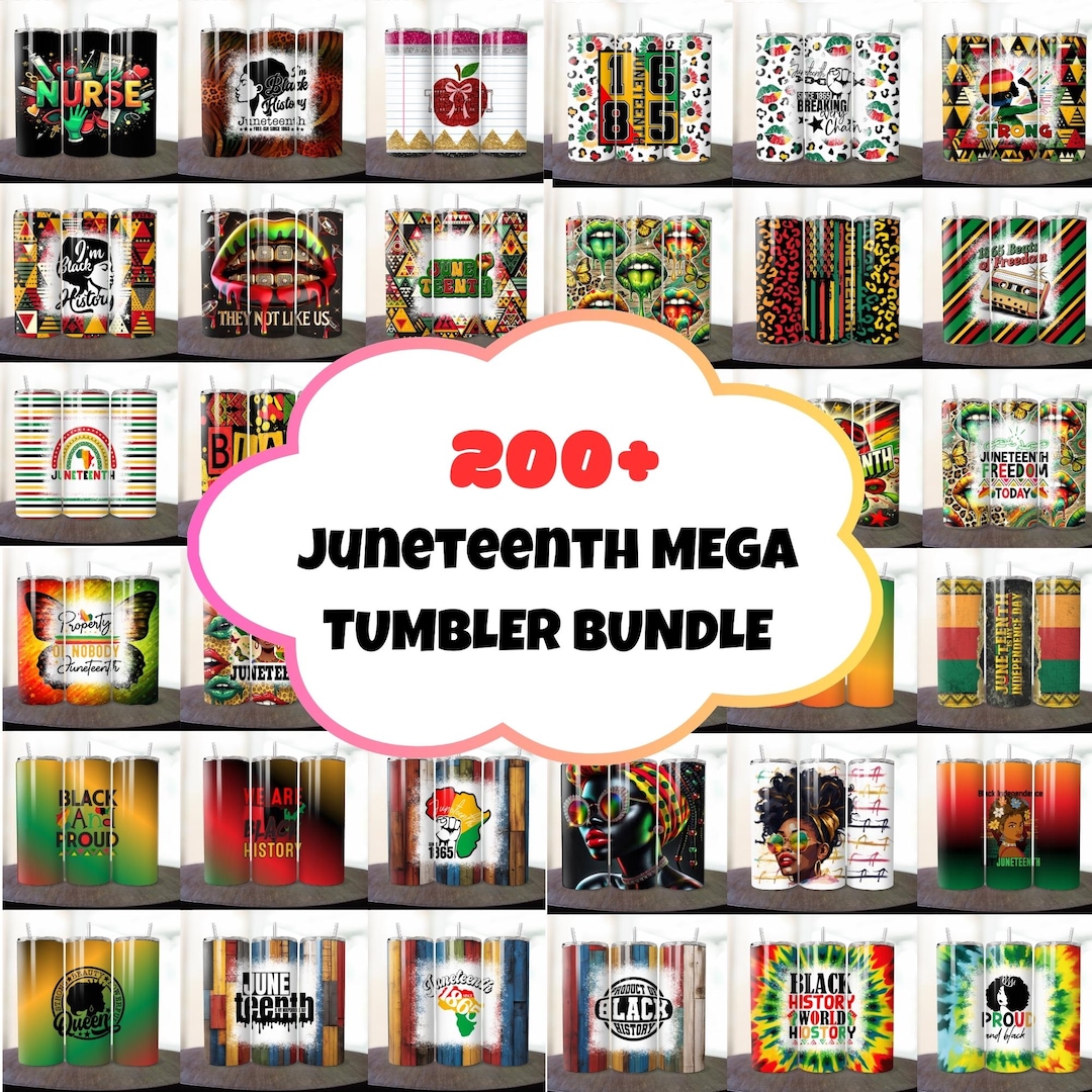 60+ Juneteenth Tumbler Wrap, Juneteenth 20 Oz Skinny Tumbler Bundle ...