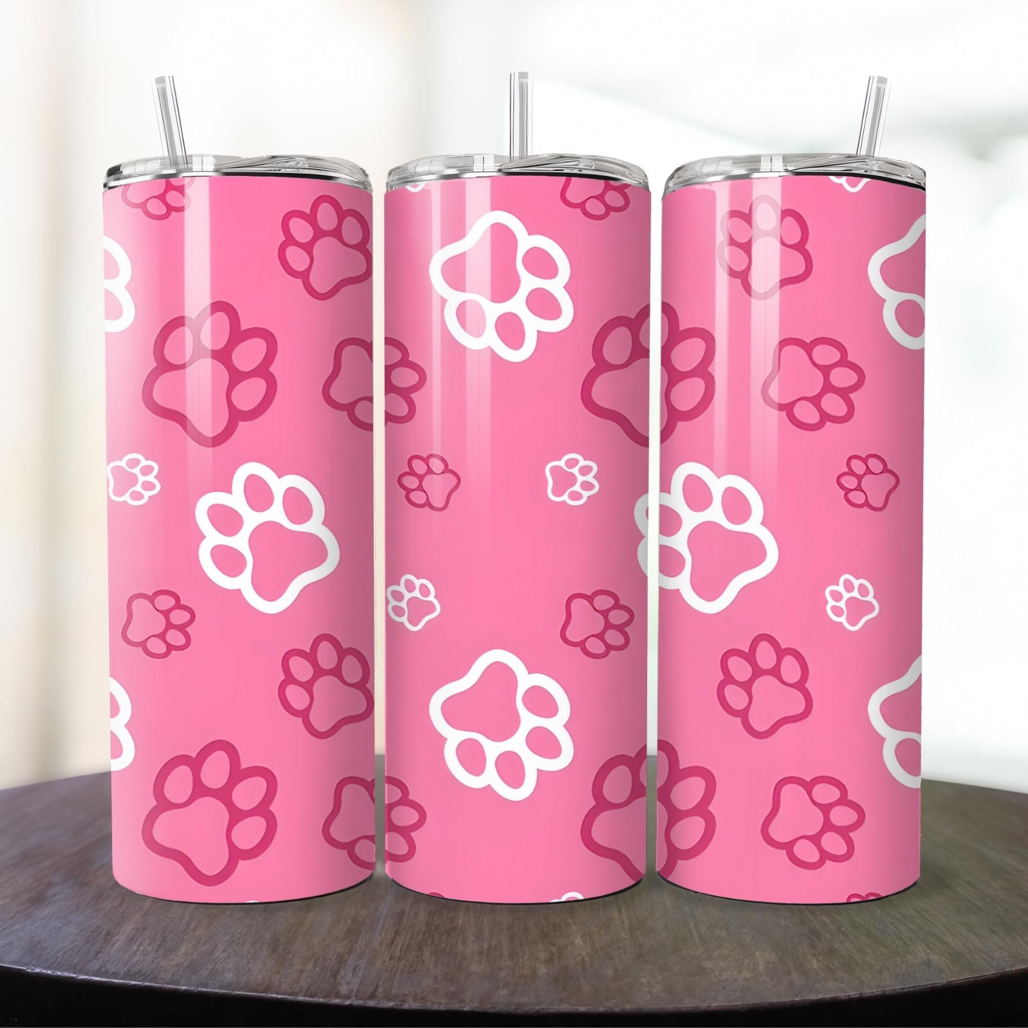 40+ Dog Paw Print Tumbler Wrap Designs Bundle, Dog Paw Sublimation ...