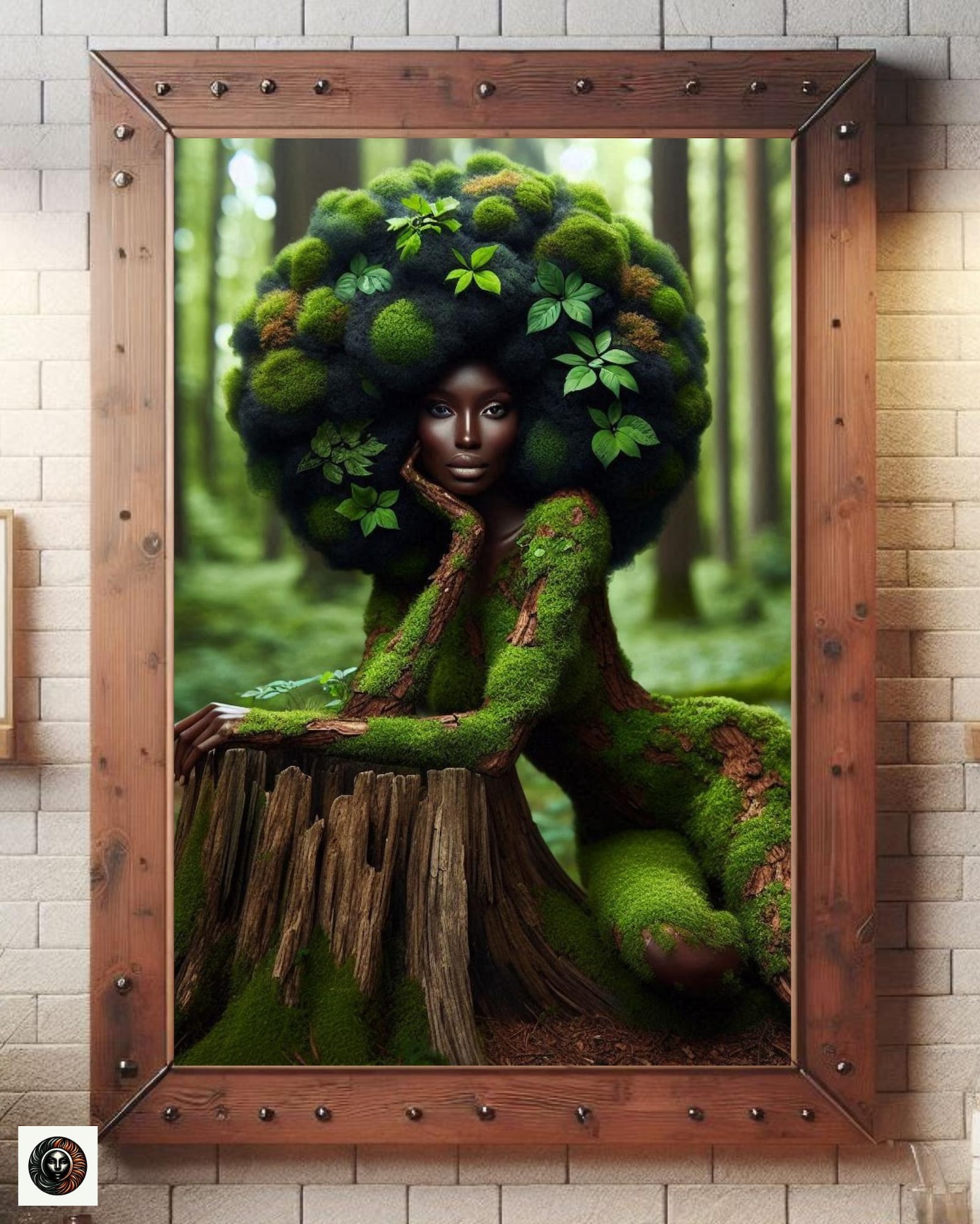 Afro Earth Goddess Nature Woman Print Feminine Chic Black Goddess Art ...