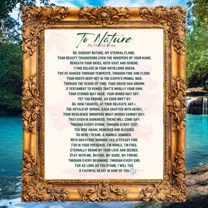 Love Letter to Nature Art Print Nature Lovers Gift Printable Poem ...
