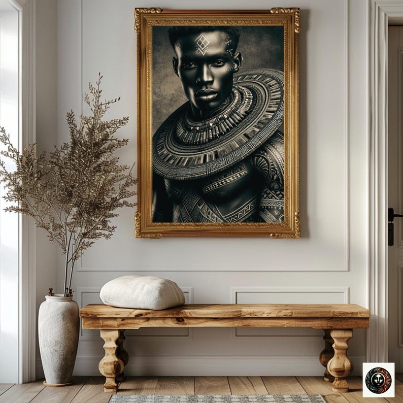 Maasai Warrior King Art Maasai Tribal Art African Print Tribal Warrior ...