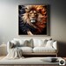 Lions Mane Portrait Art Abstract Lion Print Colorful Mane Lion Art ...