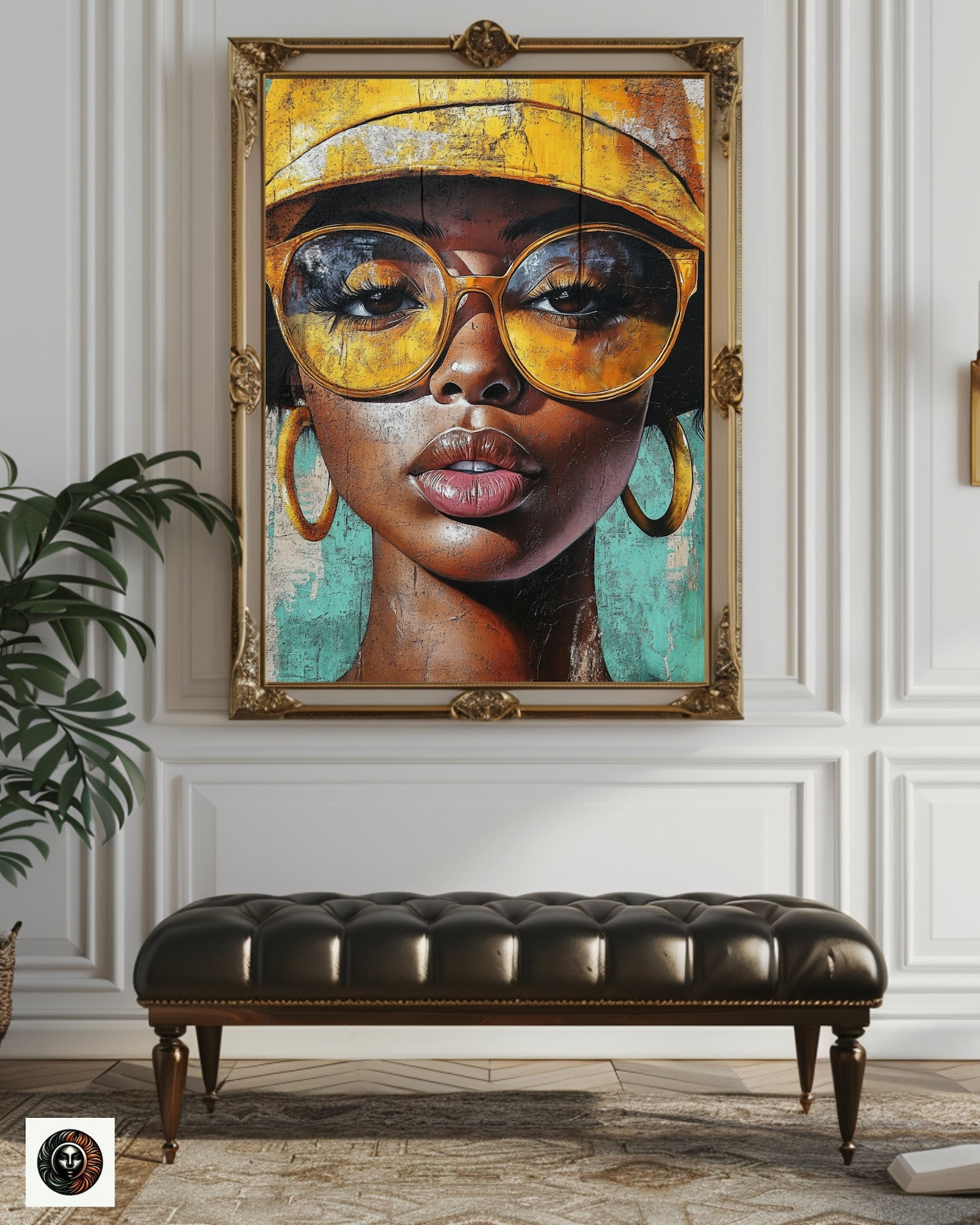 Who's That Girl Yellow Art Black Woman Art Portrait Print Urban Art ...