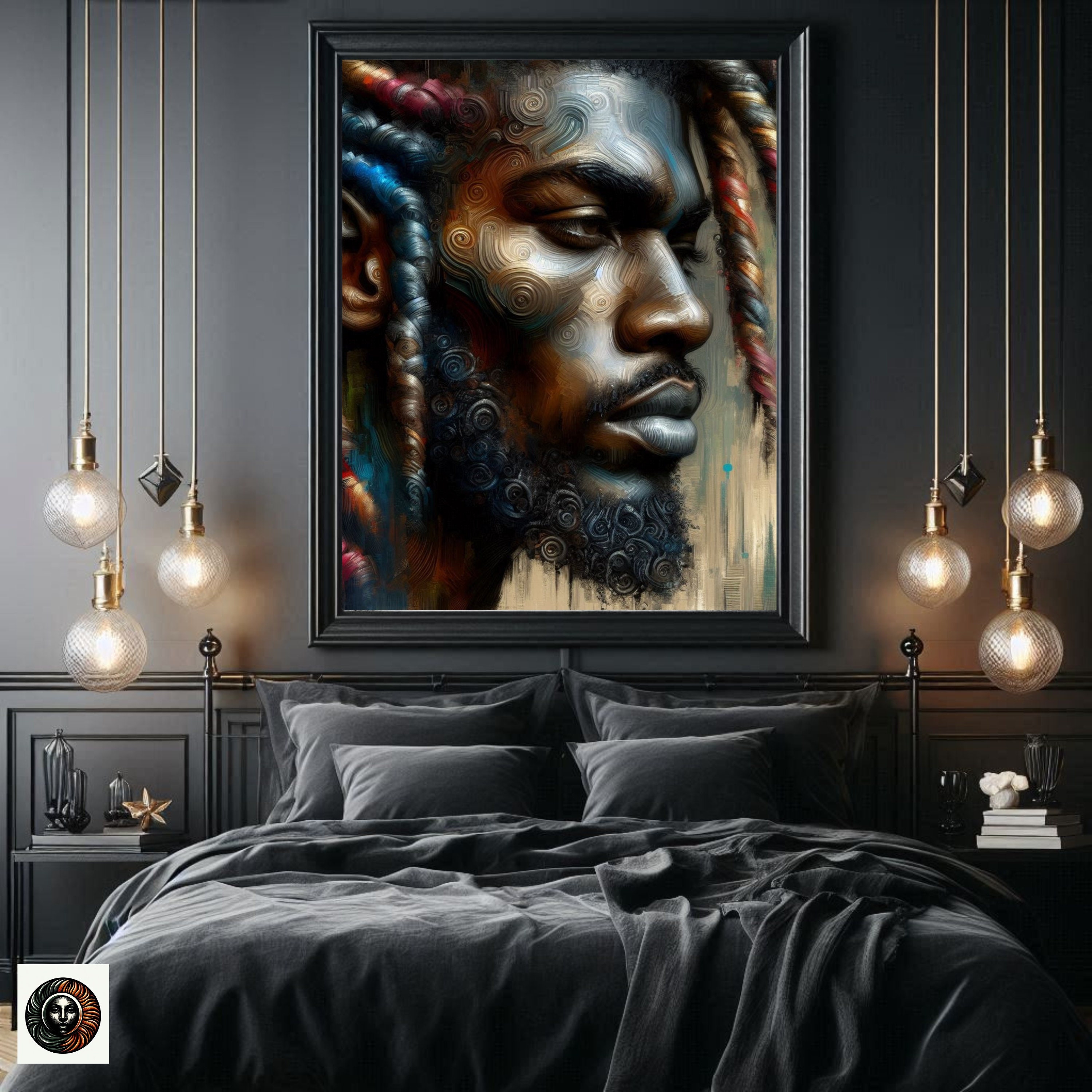 African Wall Art Powerful Black Male Illustration Art Print Black Men ...