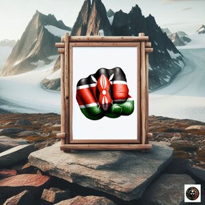 Kenya Flag Fist Punch PNG Closed Fist Prints Black Power Fist Punch Art ...