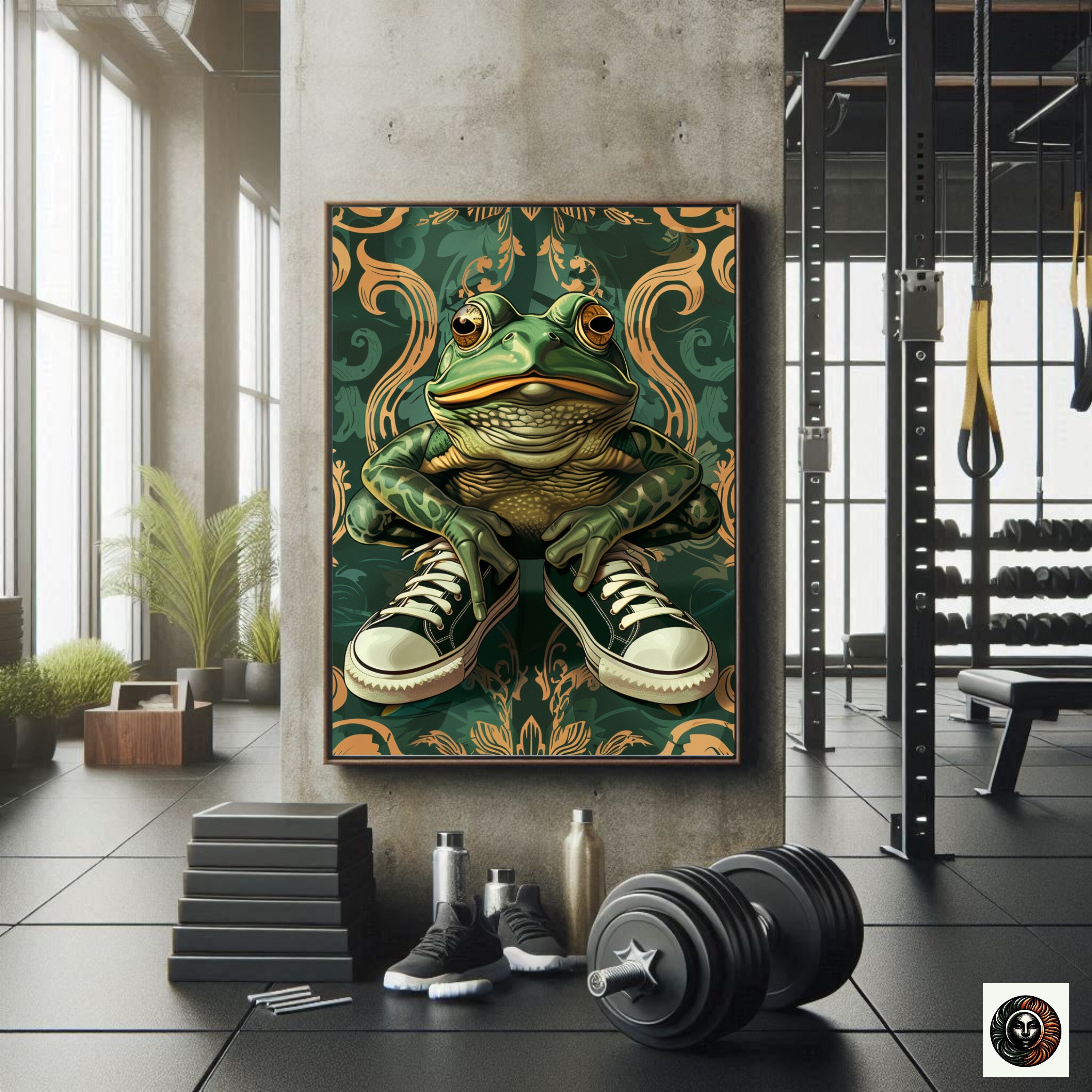 Frog Wearing Sneakers Art Cute Frog Print Funny Frog Art Printable Art ...