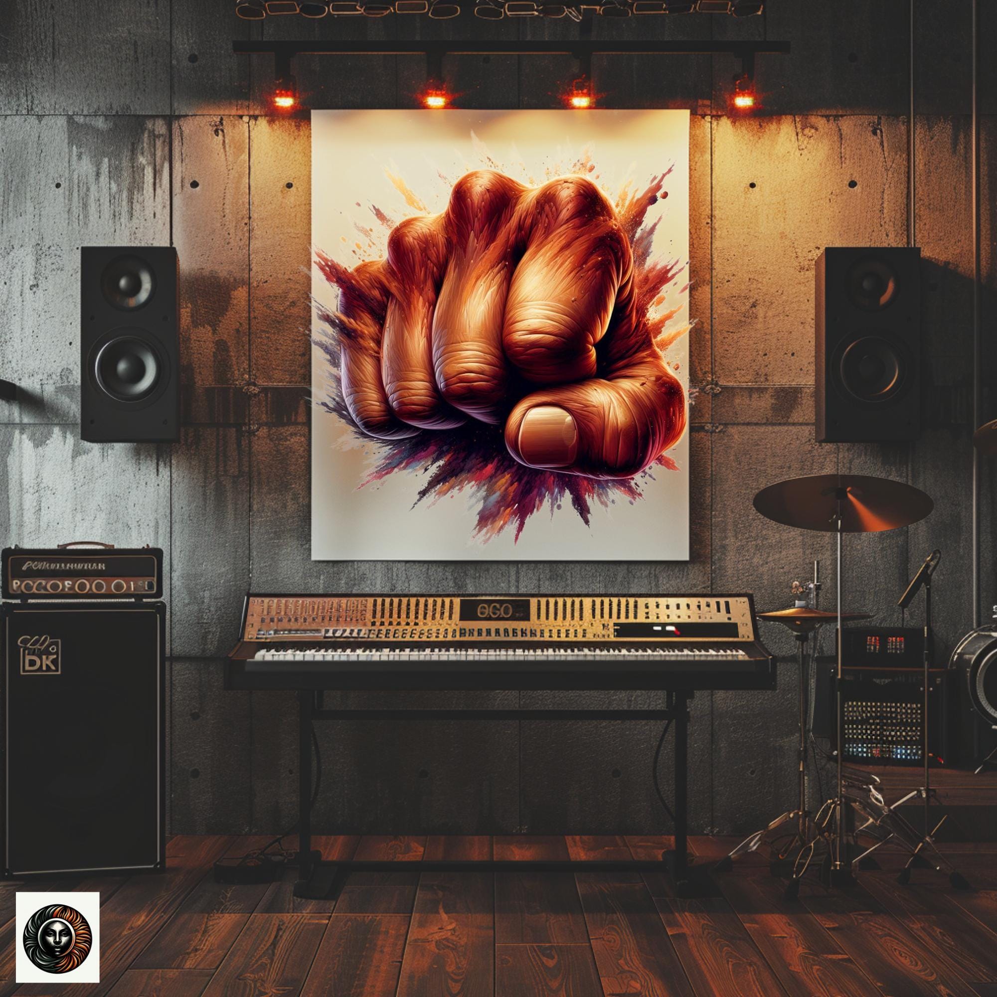 Fist Punch Graphic Art Raised Fist Closed Fist Prints Black Power Fist ...