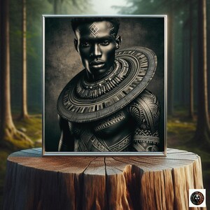 Maasai Warrior King Art Maasai Tribal Art African Print Tribal Warrior ...