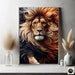 Lions Mane Portrait Art Abstract Lion Print Colorful Mane Lion Art ...