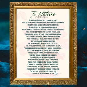 Love Letter to Nature Art Print Nature Lovers Gift Printable Poem ...