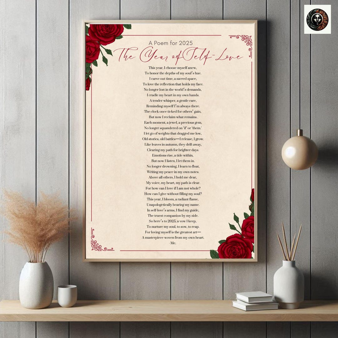 Self Love Poem Print 2025 Poem Gift Printable Poem Romantic Poem ...