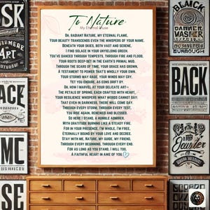 Love Letter to Nature Art Print Nature Lovers Gift Printable Poem ...