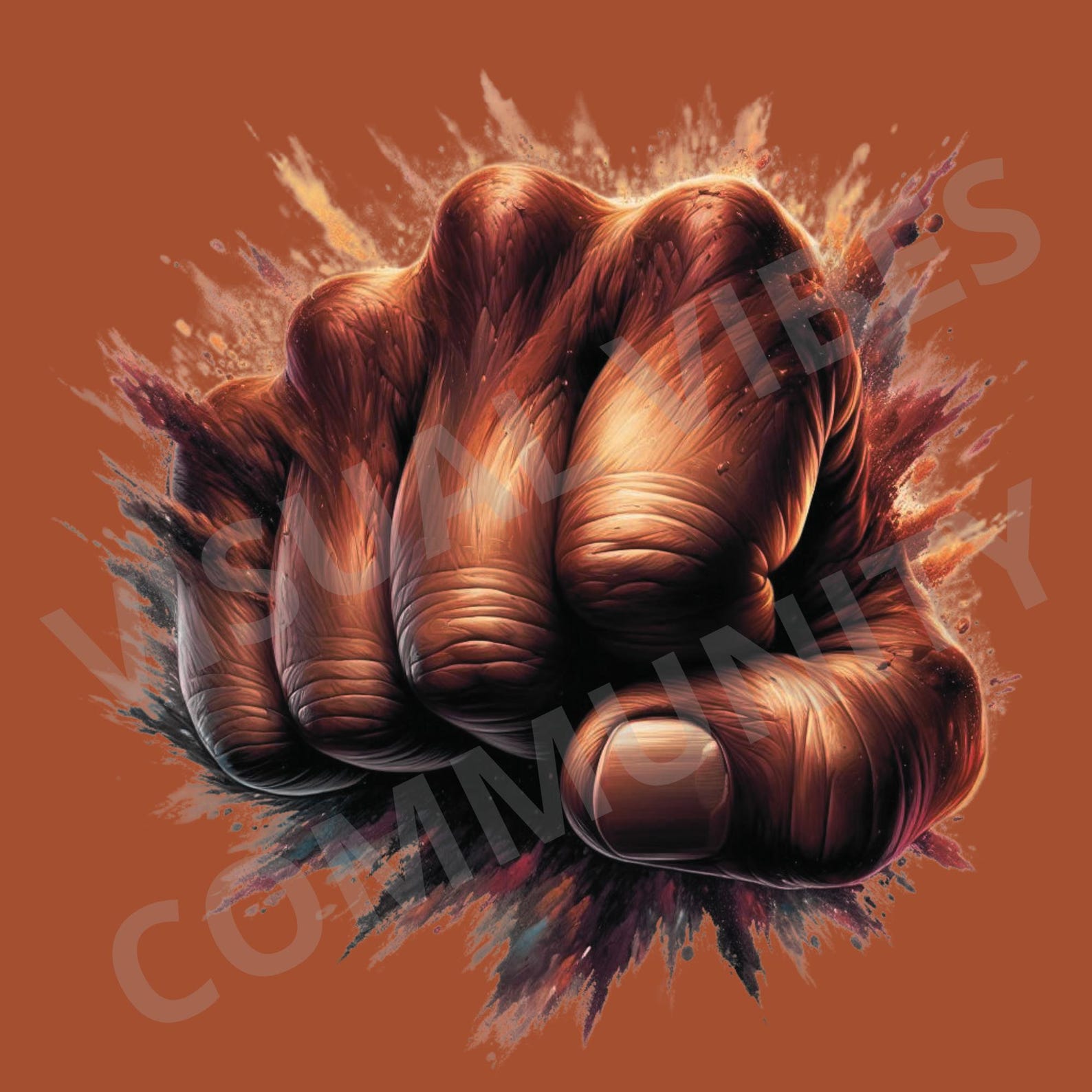 Fist Punch Graphic Art Raised Fist Closed Fist Prints Black Power Fist ...