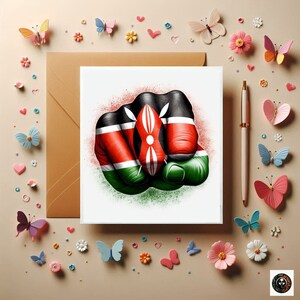 Kenya Flag Fist Punch PNG Closed Fist Prints Black Power Fist Punch Art ...