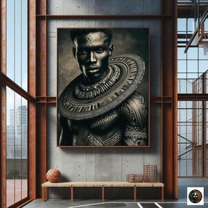 Maasai Warrior King Art Maasai Tribal Art African Print Tribal Warrior ...