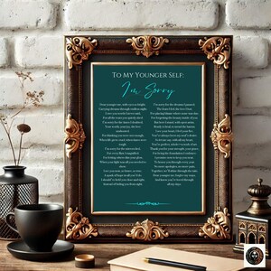 Younger Self Poem Printable Gift Art Minimalist Print Gift Self Healing ...