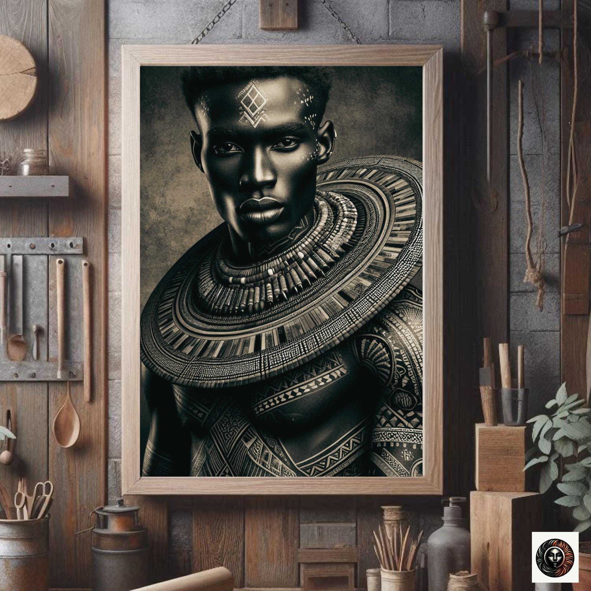 Maasai Warrior King Art Maasai Tribal Art African Print Tribal Warrior ...