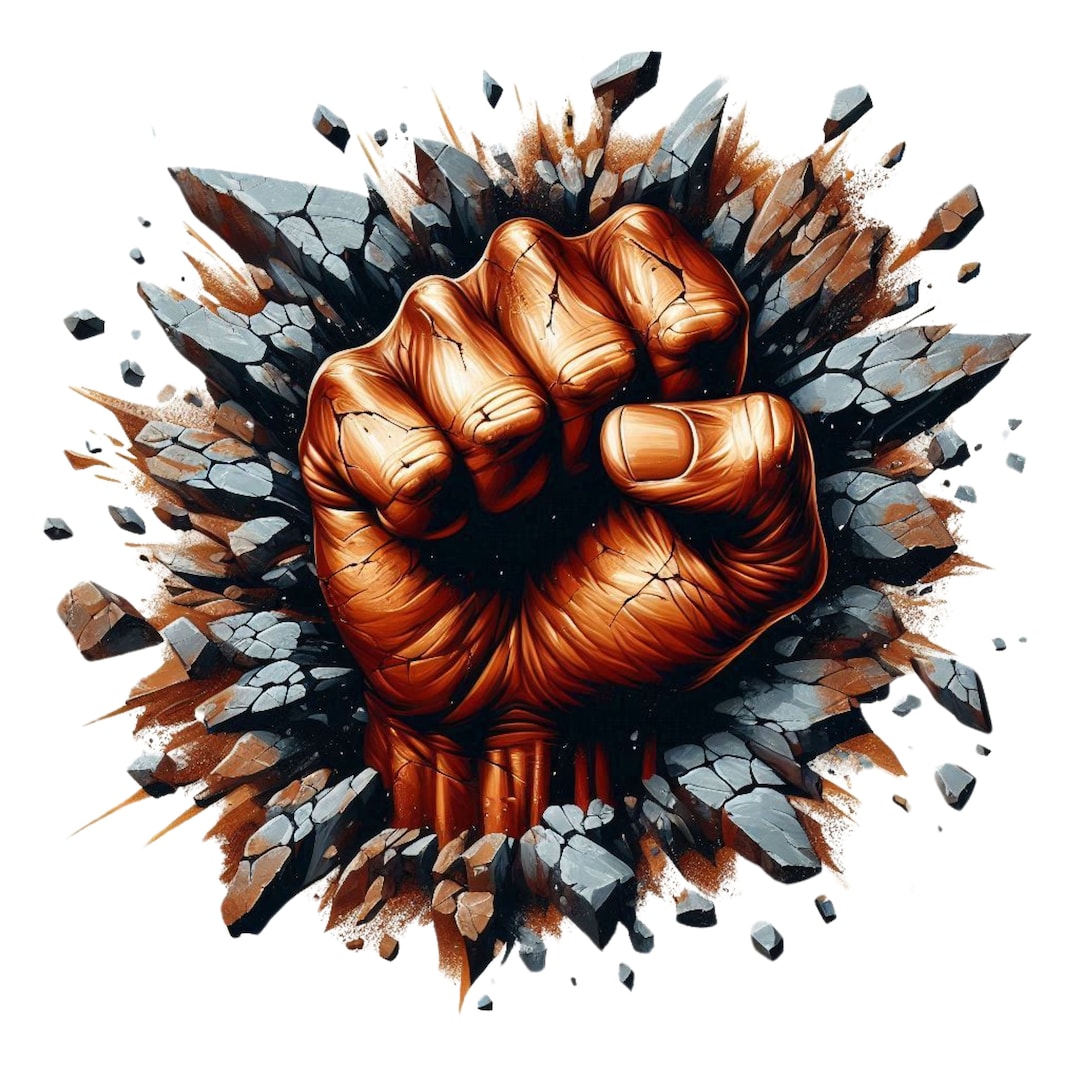 Black Power Fist Sticker Black Fist Groundbreaking Laptop Notebook ...