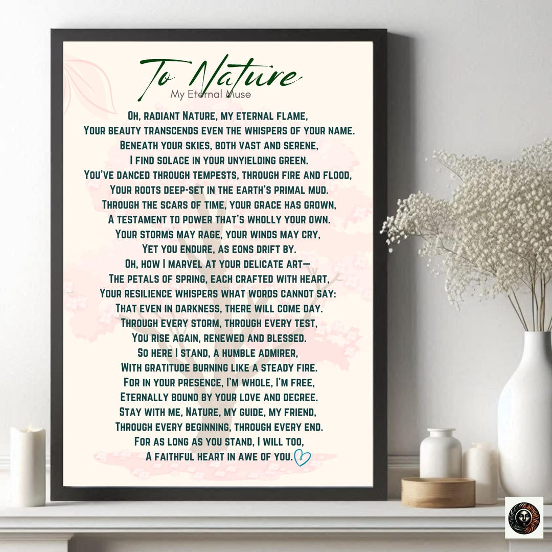 Love Letter to Nature Art Print Nature Lovers Gift Printable Poem ...