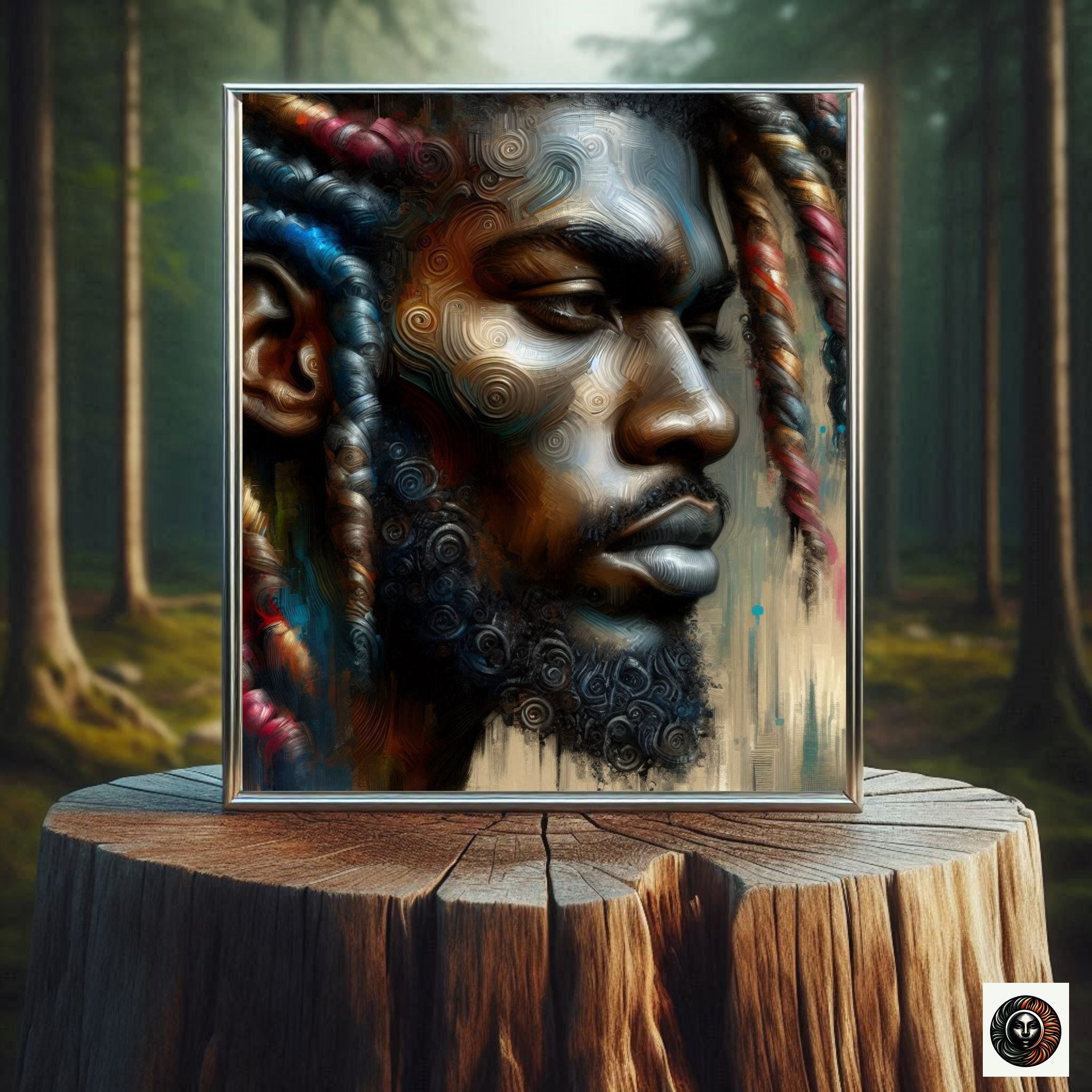 African Wall Art Powerful Black Male Illustration Art Print Black Men ...