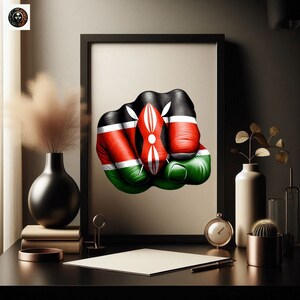 Kenya Flag Fist Punch PNG Closed Fist Prints Black Power Fist Punch Art ...
